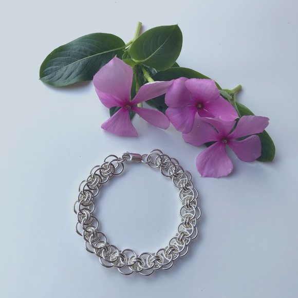Georgia Elizabeth | Jewelry | Sterling Silver Chainmail Bracelet Helm ...